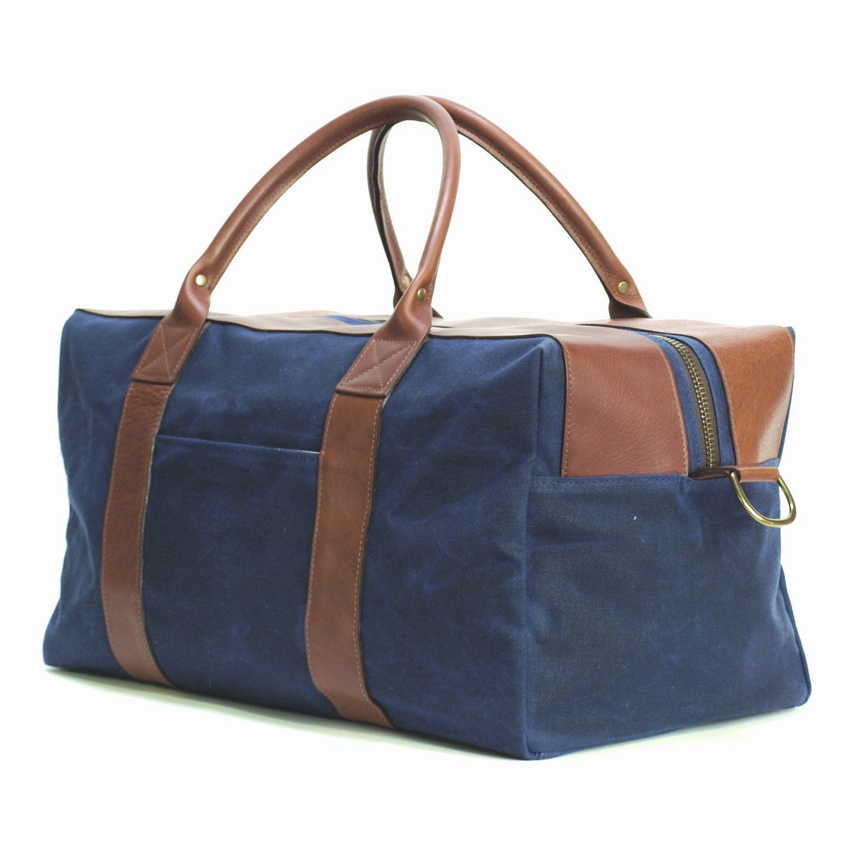 Waxed Canvas Worton Weekender Navy – Blue Claw Co. Bags and Leather ...