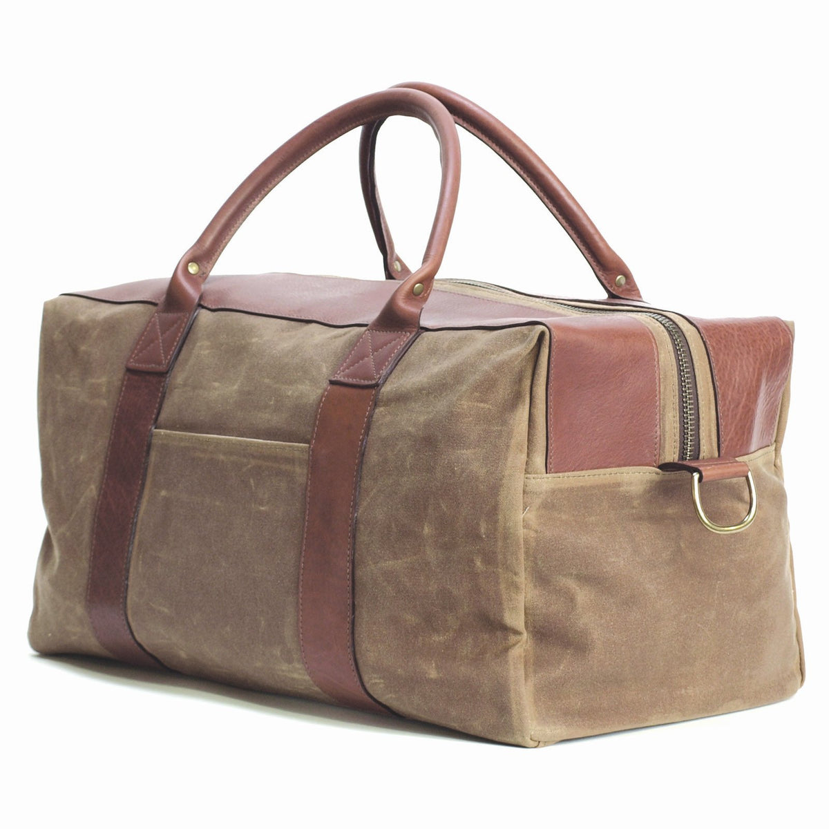 Waxed Canvas Worton Weekender Tan – Blue Claw Co. Bags and Leather ...